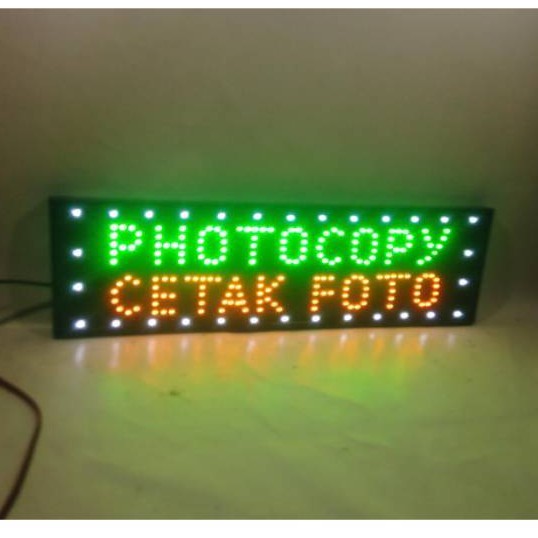 Jual Tulisan lampu led sign foto copy photocopy cetak foto new | Shopee ...