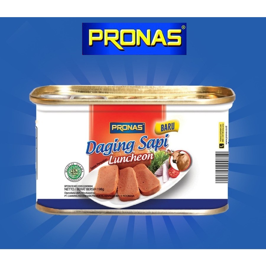 Jual PRONAS Luncheon Beef Sapi 198gr Daging Blok Kaleng / Bukan Kornet ...