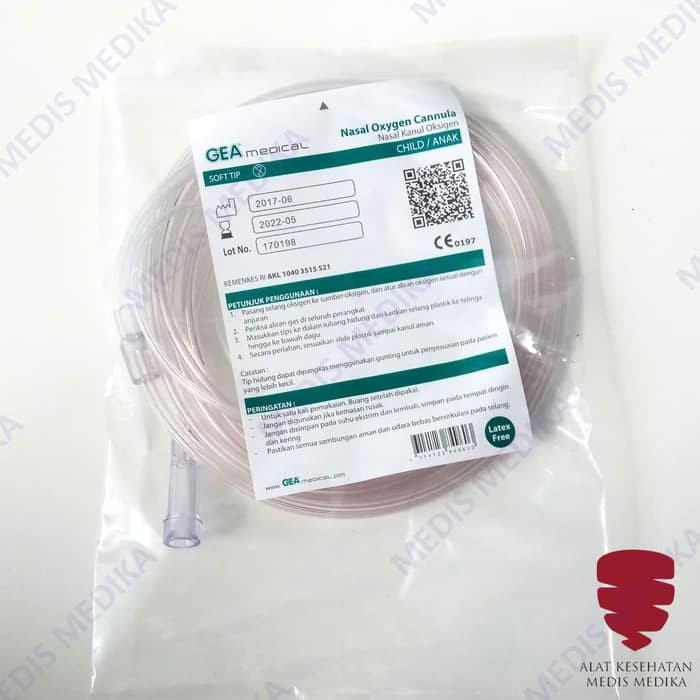 Jual GEA Nasal Oxygen Cannnula Child Selang Kanul Oksigen Anak | Shopee Indonesia