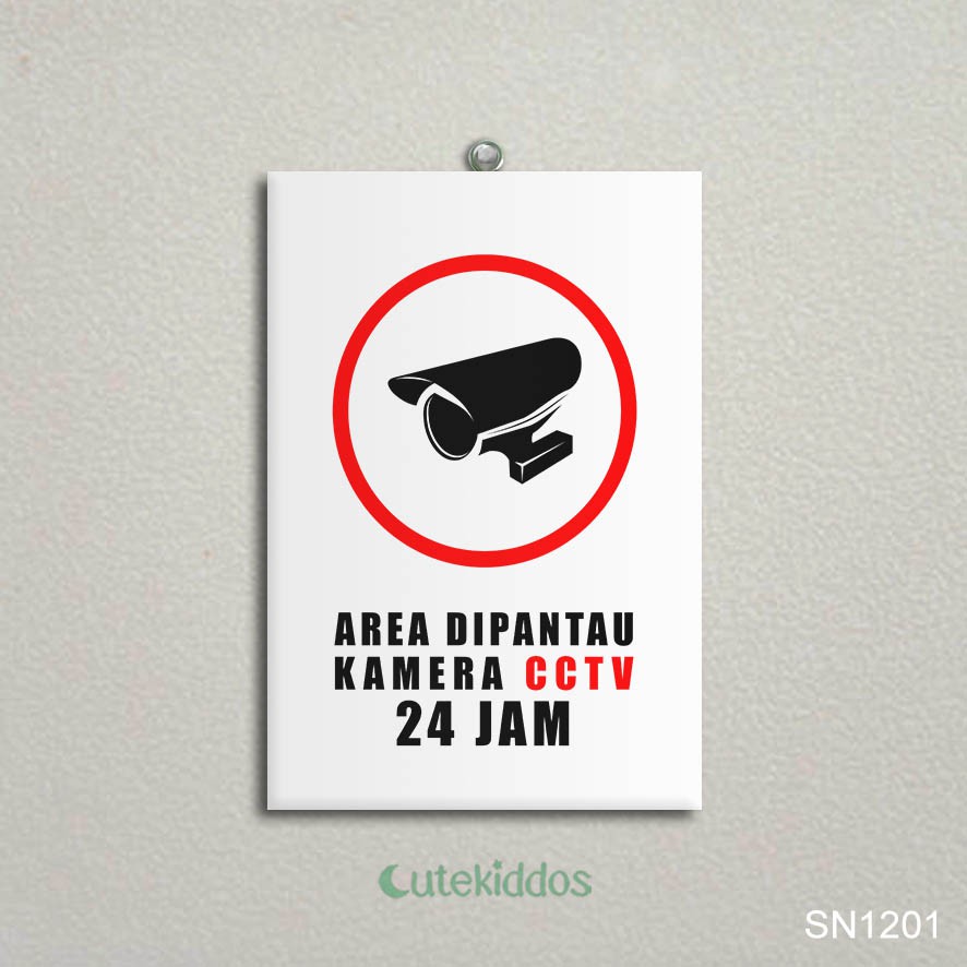 Jual Hiasan Dinding Poster Wall Decor Papan Tanda CCTV Sign | Shopee ...