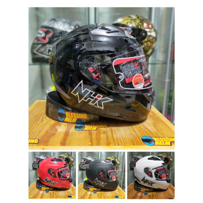 Jual HELM FULL FACE NHK RX 9 SOLID ALL WARNA VISOR FLAT CLEAR | Shopee ...