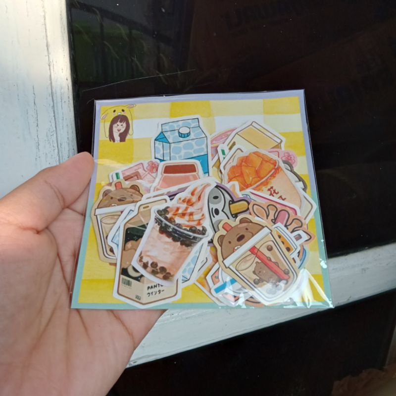 Jual S07 32 PCS STIKER bentuk minuman | Stiker aesthetic | sticker ...