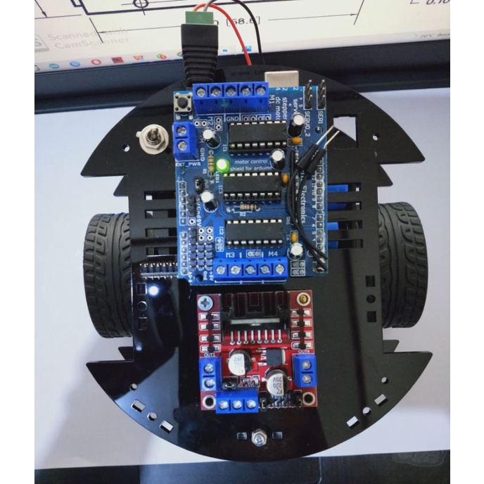 Jual Chasis Mobil Robot 2WD Round Smart Car for arduino // bahan ...