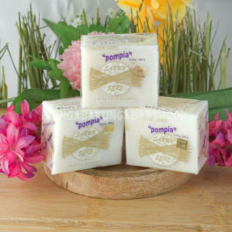 Jual SABUN SEREH KOTAK / SABUN SERE POMPIA BUNGA BAKUNG 160gr | Shopee ...