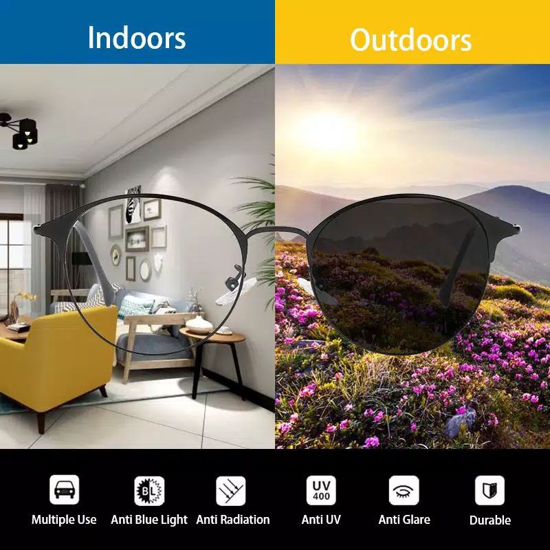 Jual Lensa photocromic blueray / bluechromic | Lensa Double Fungsi ...