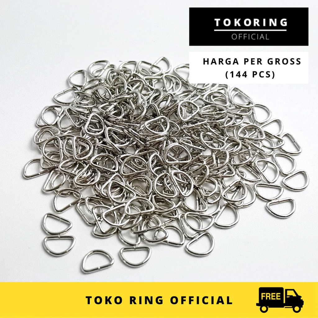Jual Ring D 1 cm tebal 1,3 mm Nikel - Toko Ring Official (Harga per ...