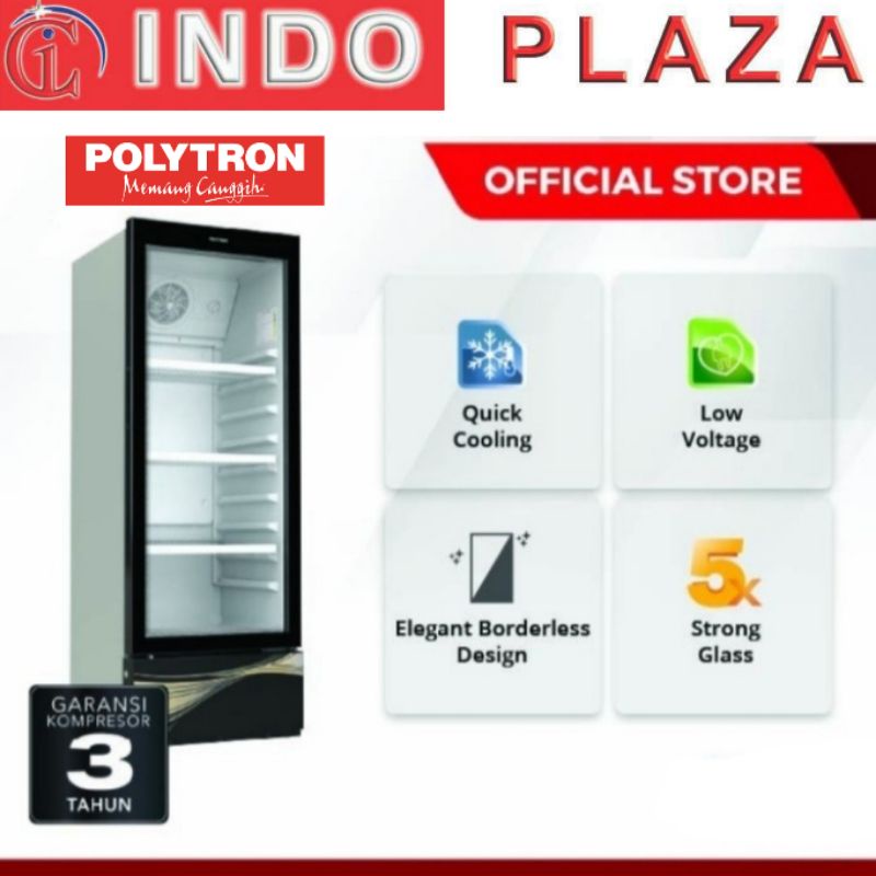Jual POLYTRON Showcase 180 Liter SCN 187 Borderless | Shopee Indonesia