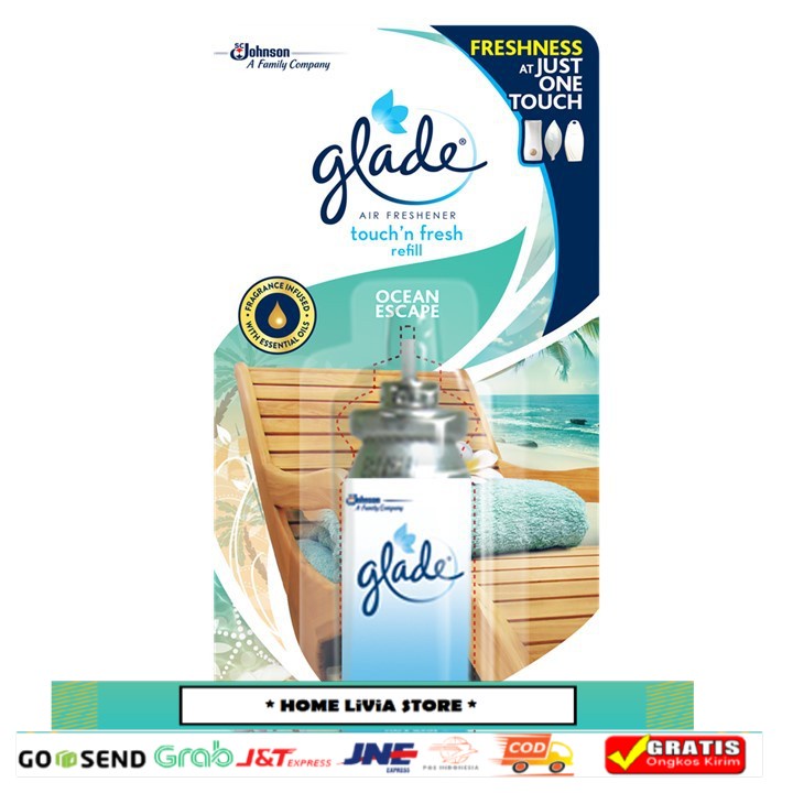 Jual Glade Touch'n Fresh Air Freshener Ocean Escape Refill 9 gr ...