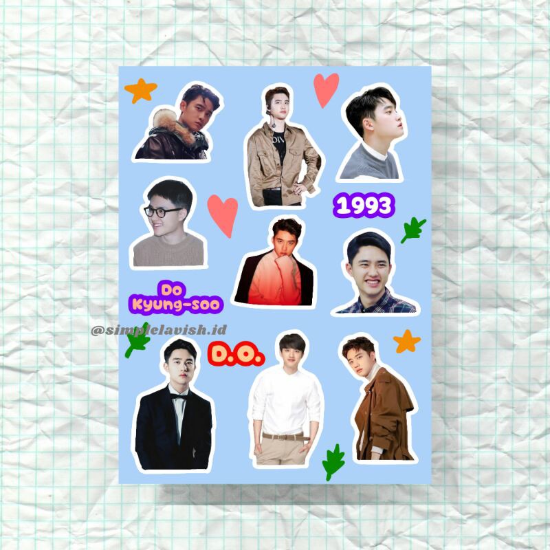 Jual Stiker K-POP | EXO Sticker Sheet | Shopee Indonesia