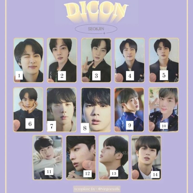 Jual [SHARING] dicon 101 bts (satuan) jin ver | Shopee Indonesia