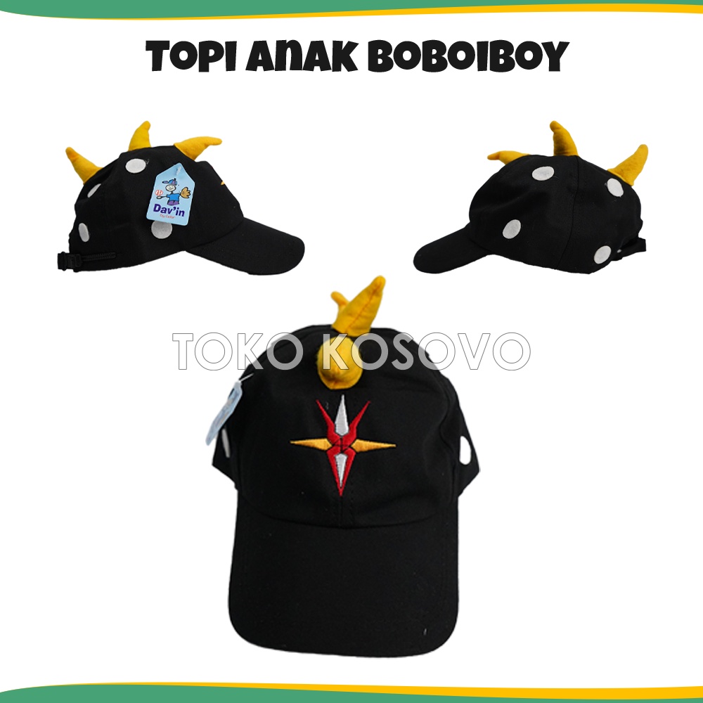 Jual Topi Baseball Anak Motif Boboiboy Tanduk Bordir Sublime Umur ...