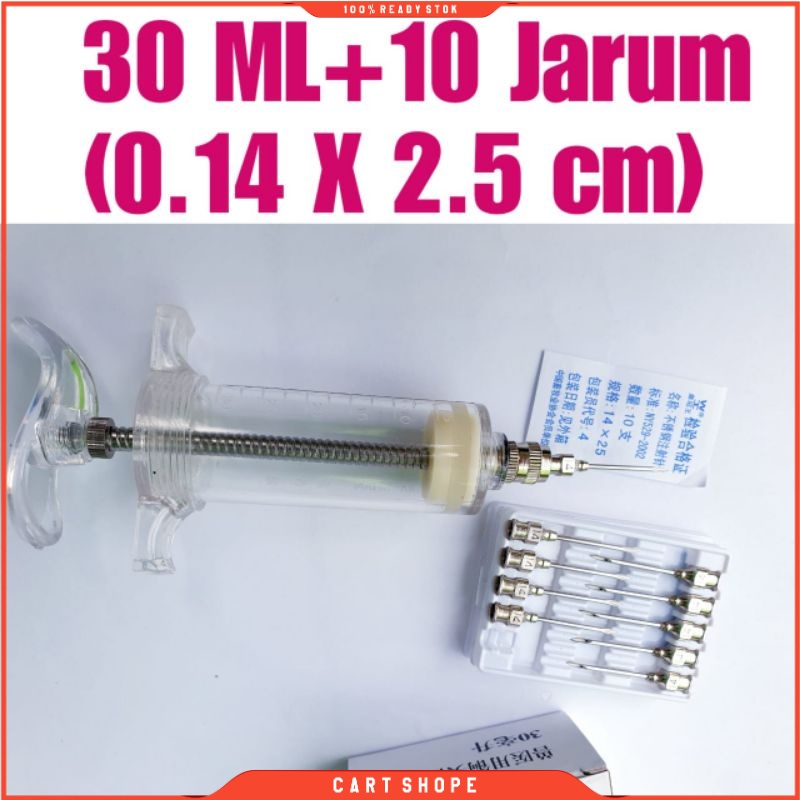 Jual Alat Suntik Sapi 30ml Jarum Suntik Hewan Jarum Ukuran 14 Suntikan ...
