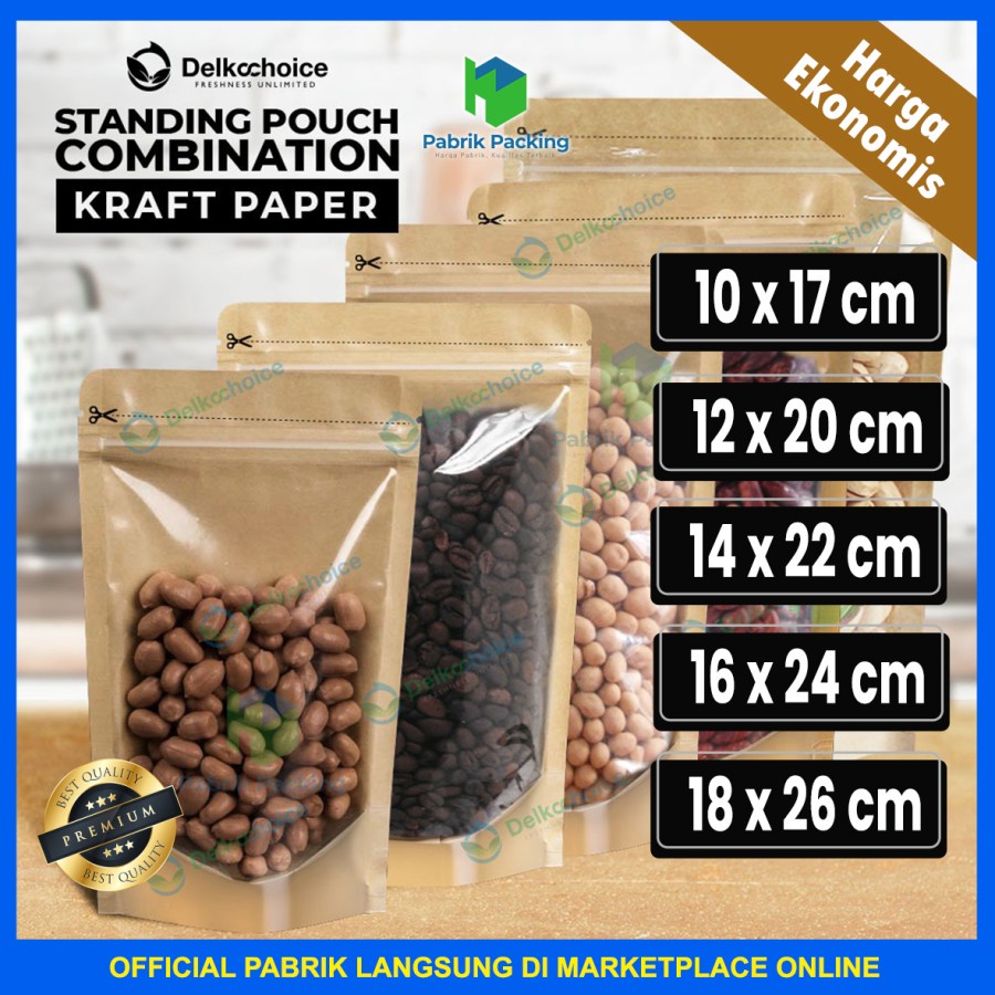 Jual Standing Pouch Plastik Klip Kemasan Snack Kemasan Makanan VARIAN ...