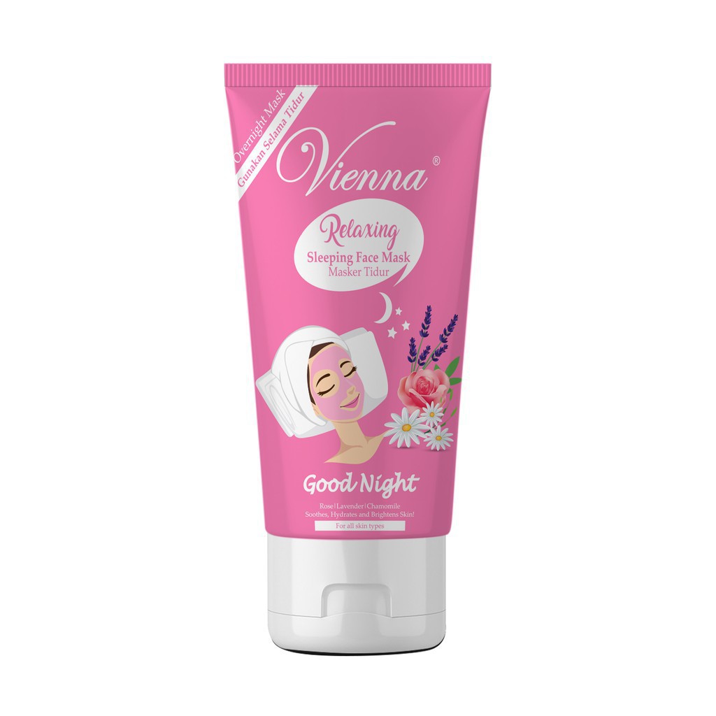 Jual VIENNA FACIAL MASK RELAXING SLEEPING 50ML | Shopee Indonesia