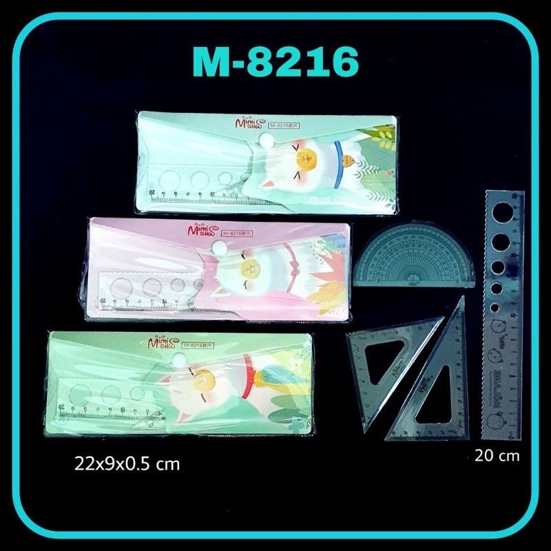 Jual Penggaris Set 4in1 ( 1set isi 4pcs ) | Shopee Indonesia