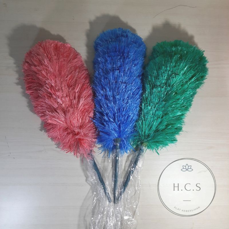 Jual kemoceng rafia sailon gagang plastik | sulak | kebus 50cm | Shopee ...