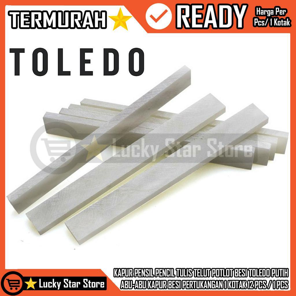 Jual KAPUR PENSIL PENCIL TULIS TELUT POTLOT BESI TOLEDO PUTIH ABU-ABU ...