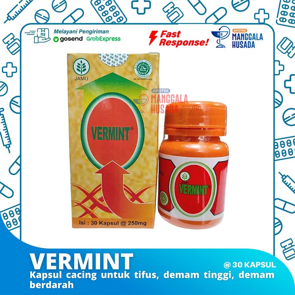 Jual VERMINT 250 MG PER BOTOL @ 30 KAPSUL | Shopee Indonesia