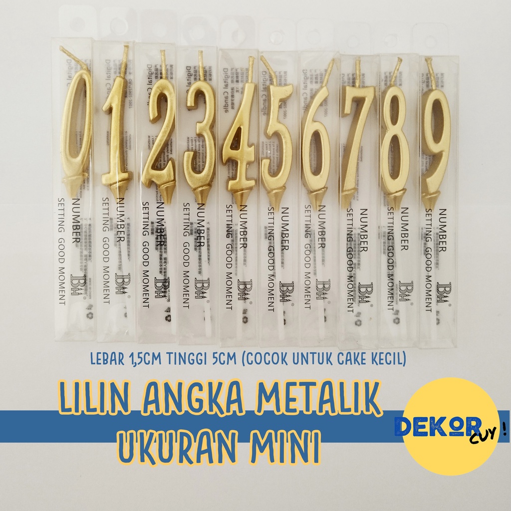 Jual Lilin Angka Ulang Tahun Size MINI / Birthday Candle Number / Lilin ...