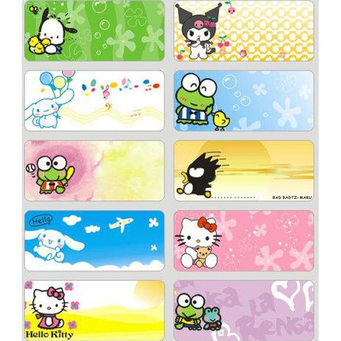 Jual Dapatkan Sanrio Sticker Medium Name Label. Stiker Karakter Kitty ...