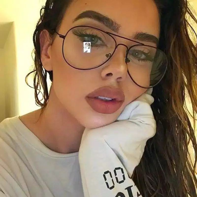 Jual Kacamata bening motif lonjong frame besi terbaru | Shopee Indonesia