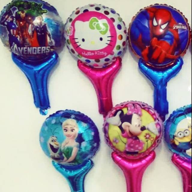 Jual BALON PENTUNG TONGKAT PEGANG GAGANG KARAKTER DISNEY KARTUN ...