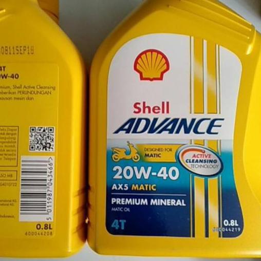 Jual Oli shell advance matic ax5 0.8lt sae 20-40 for all matic honda ...