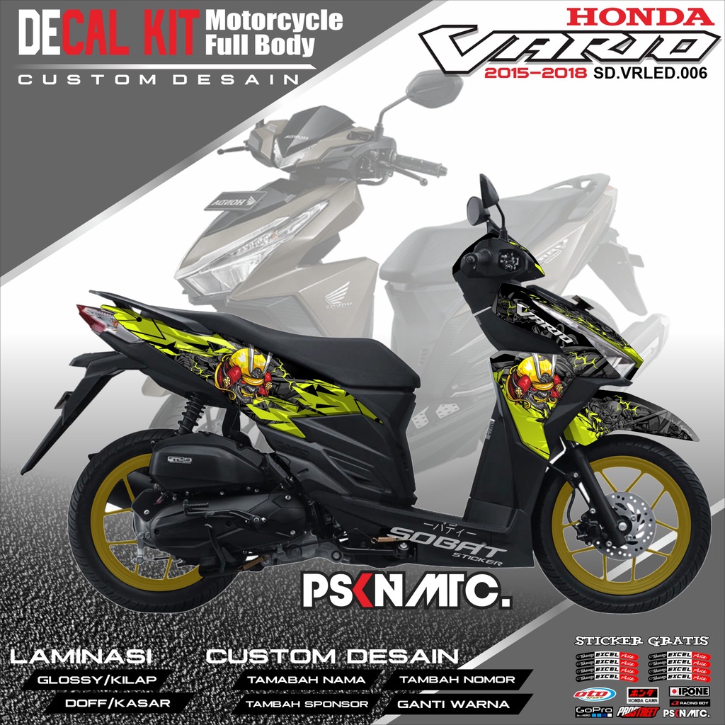 Jual Decal VARIO LED 125/150 - Dekal Stiker Striping Fullbody Fullblok ...