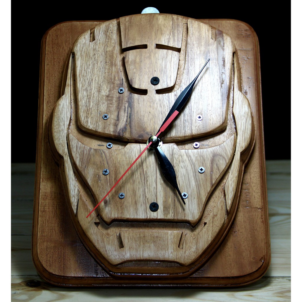 Jual JAM DINDING DARI KAYU, JAM KAYU, JAM KAYU UKIR UNIK | Shopee Indonesia