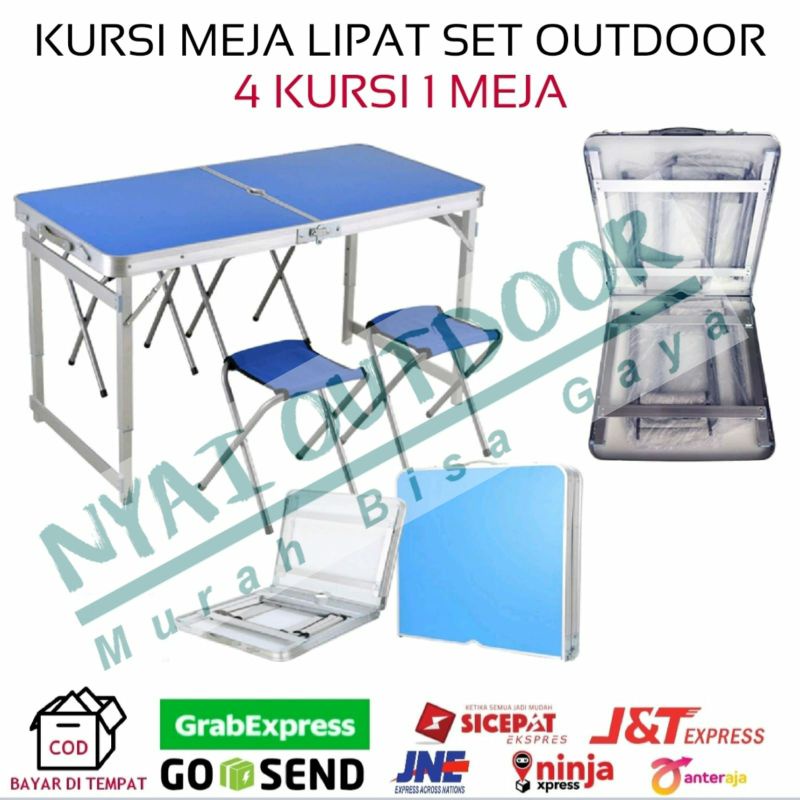 Jual kursi meja lipat set Outdoor portabel kursi meja lipat camping ...