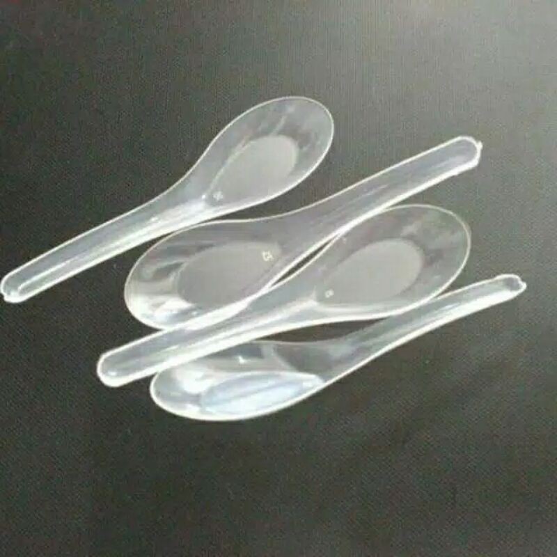 Jual Sendok bebek plastik bening/ Cream / SENDOK SOP / soup isi 144pcs ...
