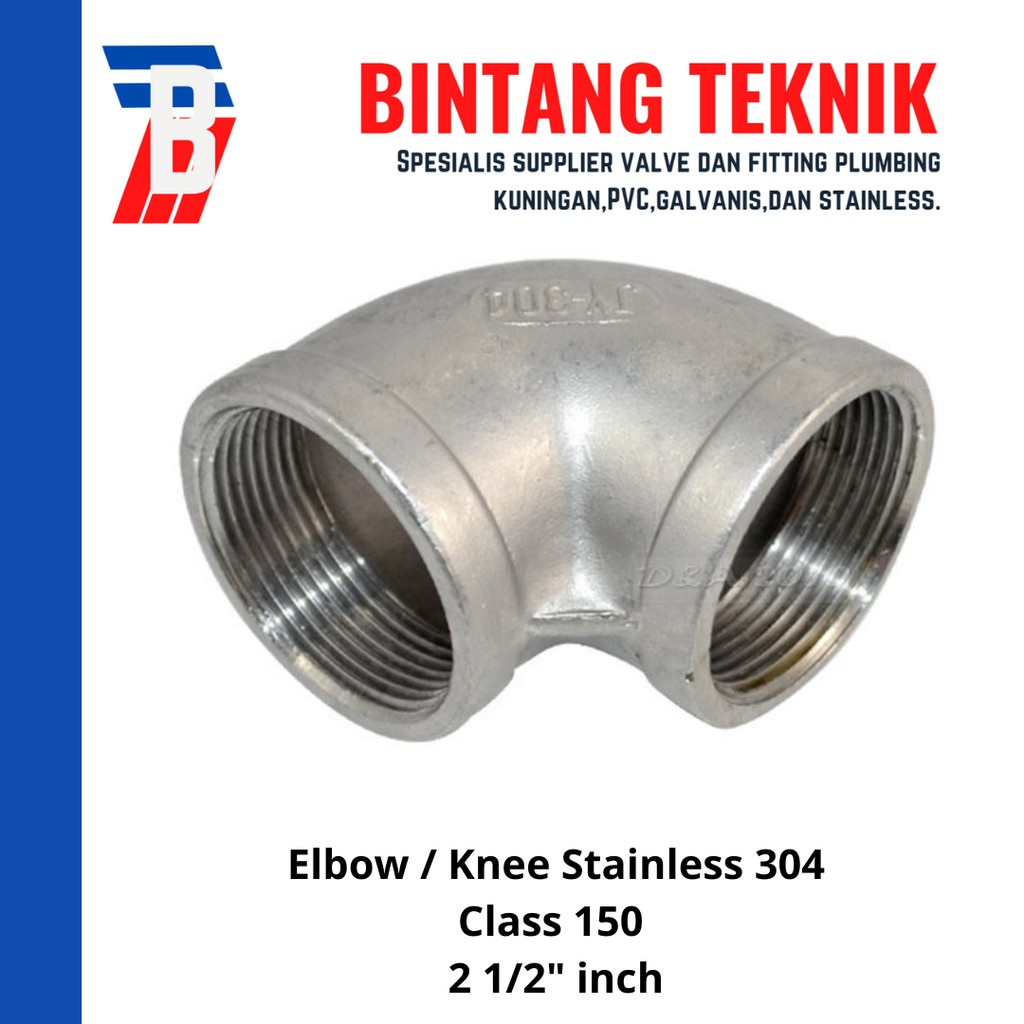 Jual Elbow / Knee 2 1/2" inch Stainless 304 #150 90 Derajat | Shopee Indonesia