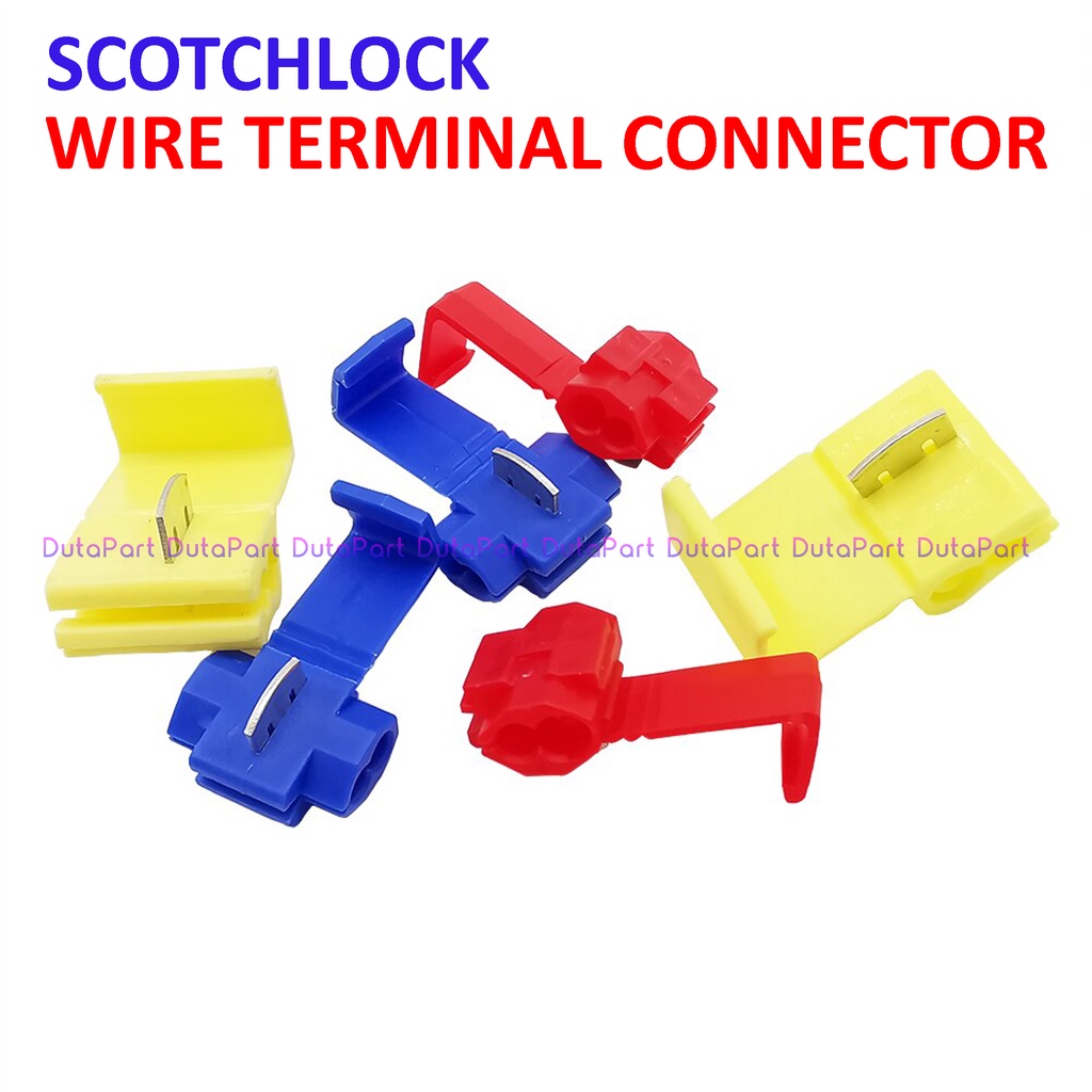 Jual Blue Quick Connect Scotch Lock Wire Jumper Kabel Connector ...