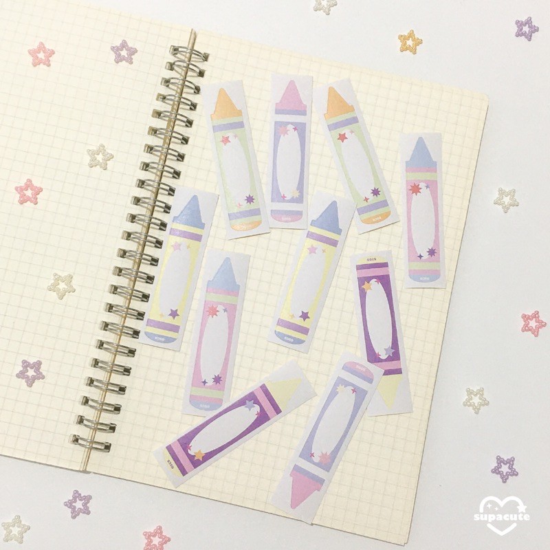 Jual Crayon Sticker | sticker korean bullet journal deco sticker ...