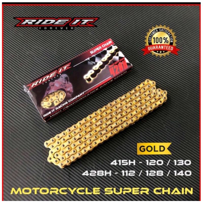 Jual RANTAI RIDE IT 415H -130L GOLD MOTOR BEBEK SATRIA FU | Shopee Indonesia