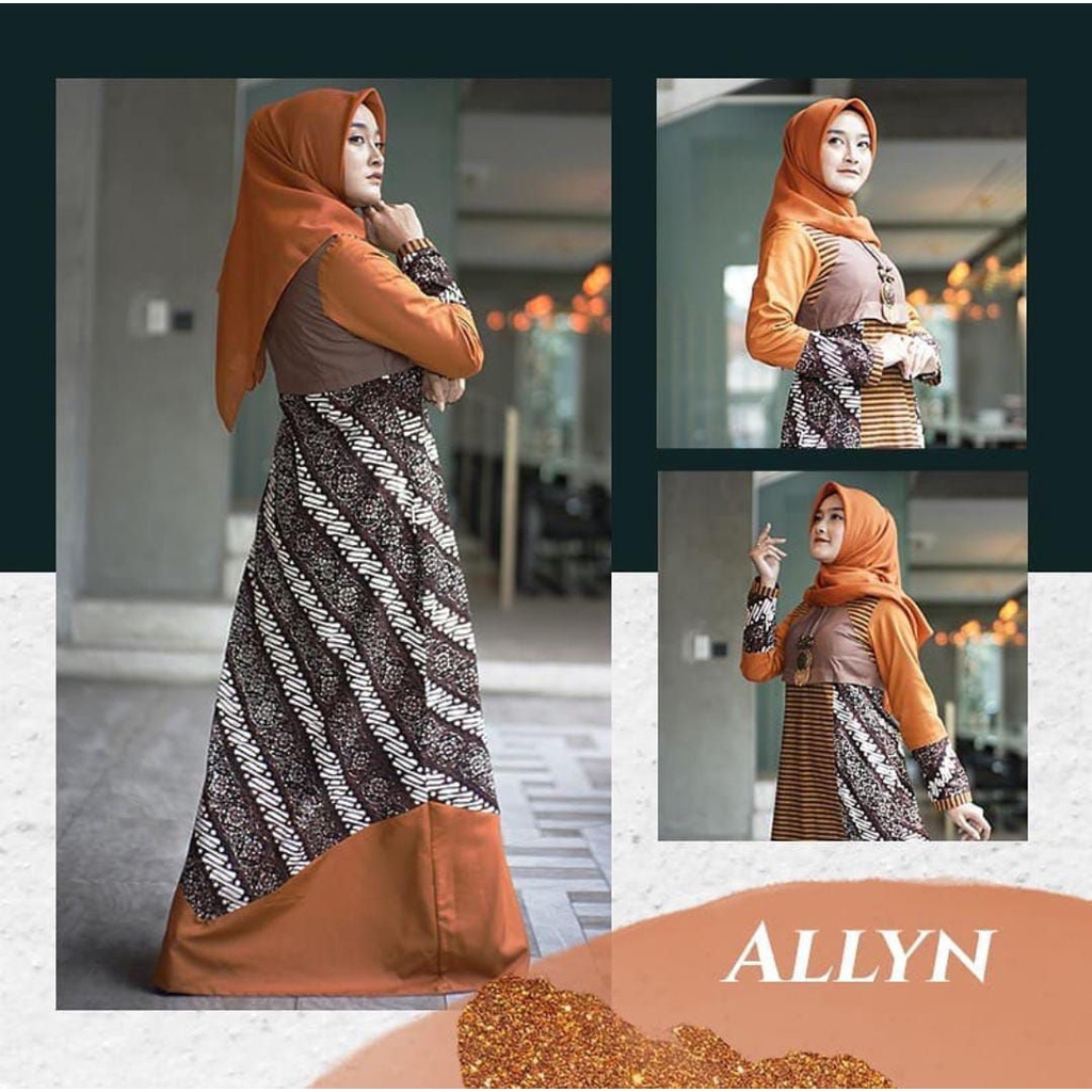 Jual Gamis GBL Allyn Shafiy Batik Etnik Tenun Lurik Katun Kombinasi ...