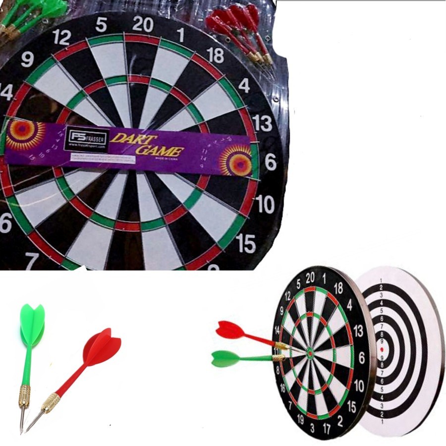 Jual DART Papan Dart Board Game Pro Panahan Dinding 17inch FREE JARUM ...