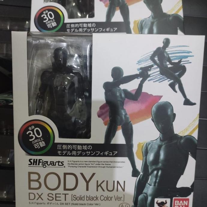 Jual Shf Body Kun Body Chan Dx Set Solid Black Color Ver | Shopee Indonesia