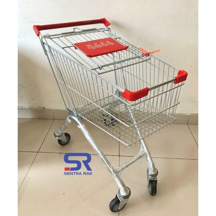 Jual Trolley Trolley Belanja Trolley Supermarket 60 Liter- Merah ...