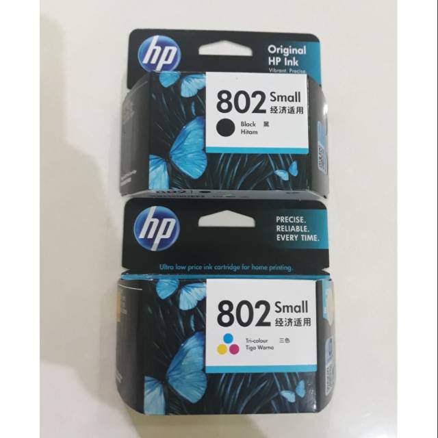 Jual Tinta printer ORIGINAL HP 802 Black Economis Color | Shopee Indonesia