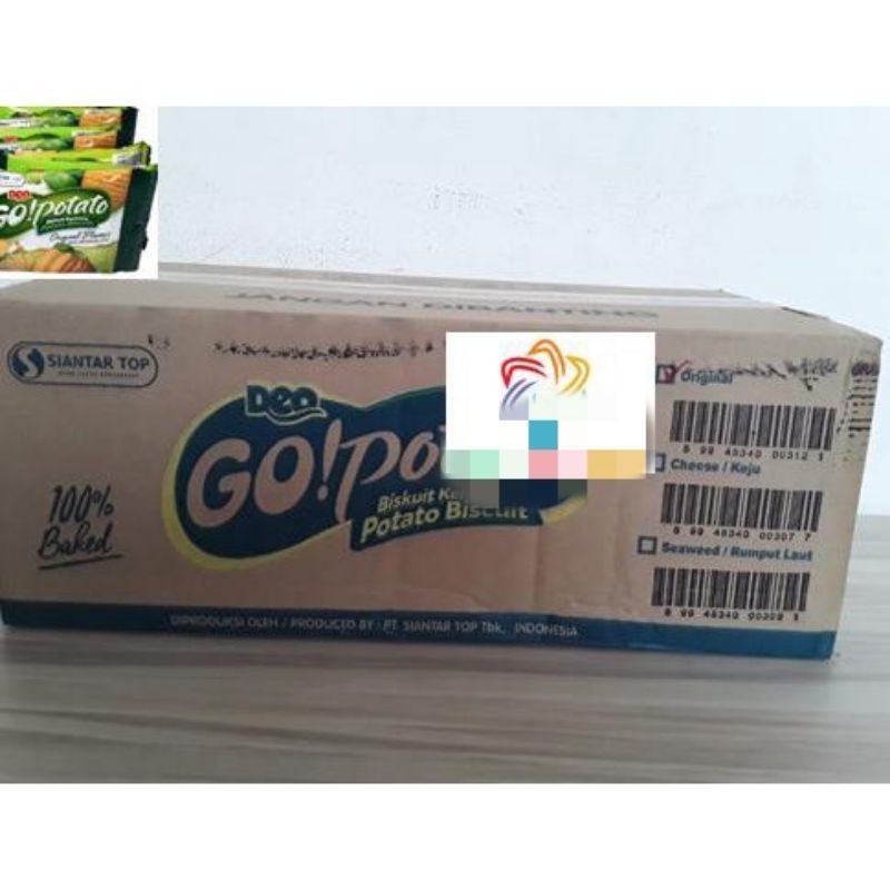 Jual Go potato biscuit kentang 1 karton 10 pack x 20 pcs | Shopee Indonesia