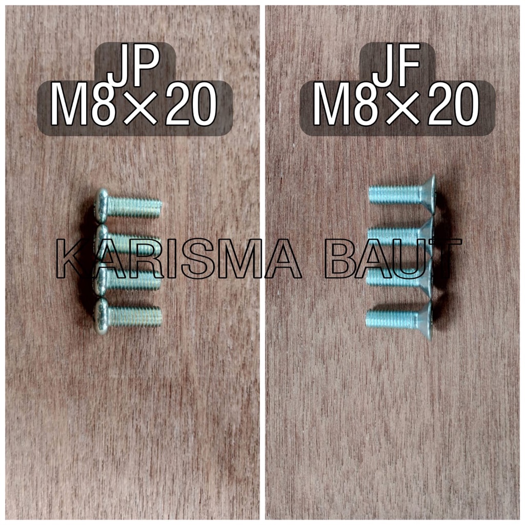 Jual Baut JP M8 x 20 ( baut JP 8x20 ) / Baut JF M8 x 20 ( baut JF 8x20 ) | Shopee Indonesia