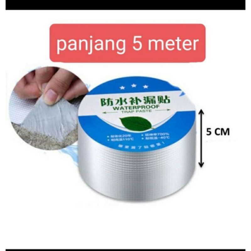 Jual Aluminium Foil Atap Lakban Anti Bocor Tape Waterproof 5CM*5M / Lakban | Shopee Indonesia