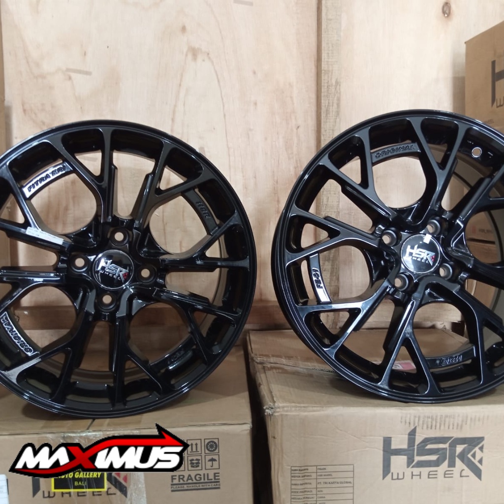 Jual Promo Velg Mobil Racing FE01 HSR Ring 16 lebar 7 Hole 4x100 ET : offset 42 BLACK GLOSSY ...