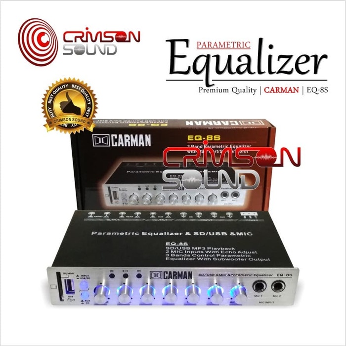 Jual PARAMETRIC EQUALIZER USB/SD DAN MIC CENTRUM EQ-8S PANEL ALUMUNIUM | Shopee Indonesia