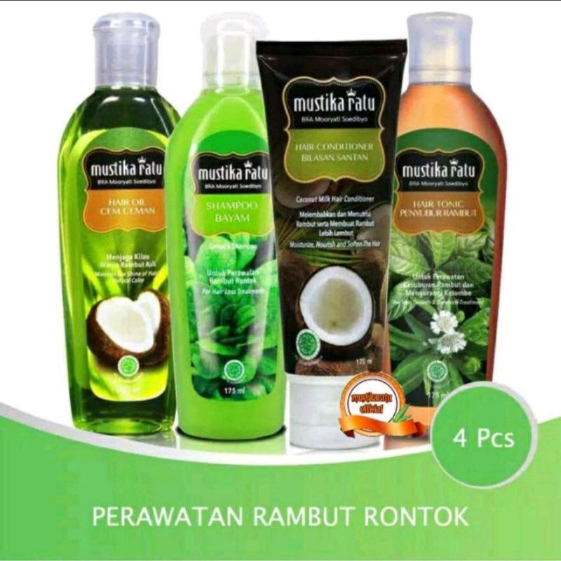 Jual mustika ratu paket perawatan rambut rontok (4pcs) | Shopee Indonesia