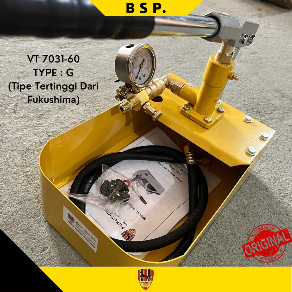 Jual Test Pump Manual 60 KG / Alat Tes Tekanan Pipa Air Maks 60 BAR ...