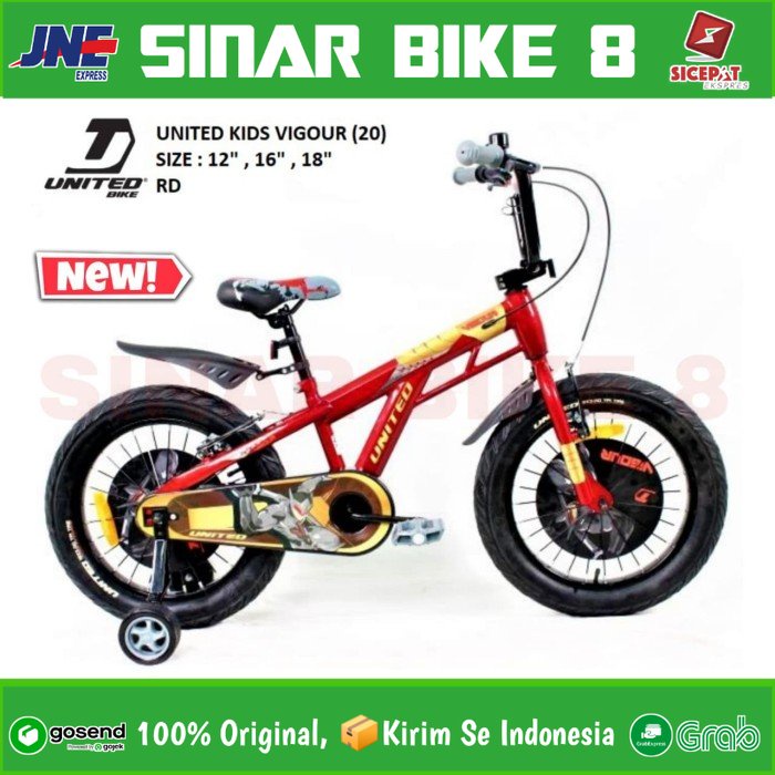 Jual Sepeda Anak Laki BMX UNITED VIGOUR Ukuran 12" 16" dan 18 Inch Ban ...