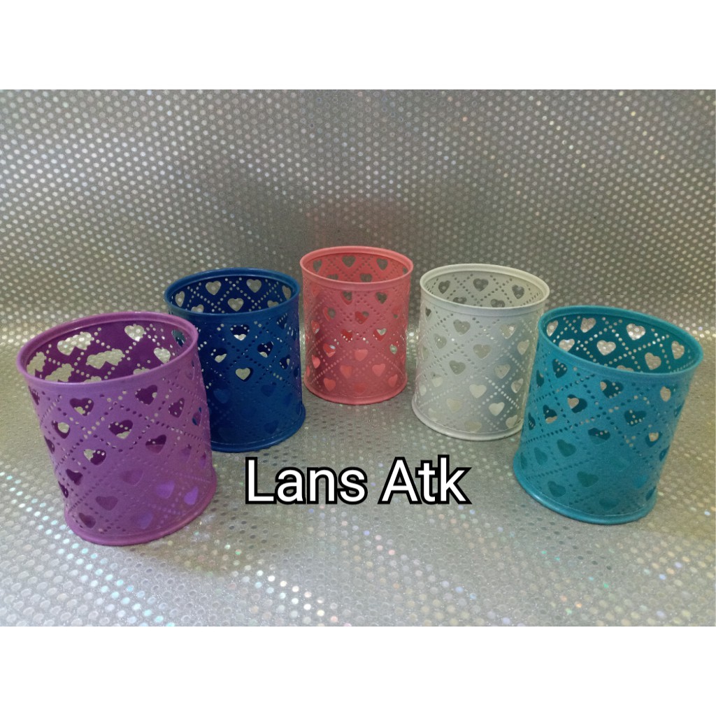 Jual Pen Stand / tempat pulpen / rak pulpen bulat motif love besar ...