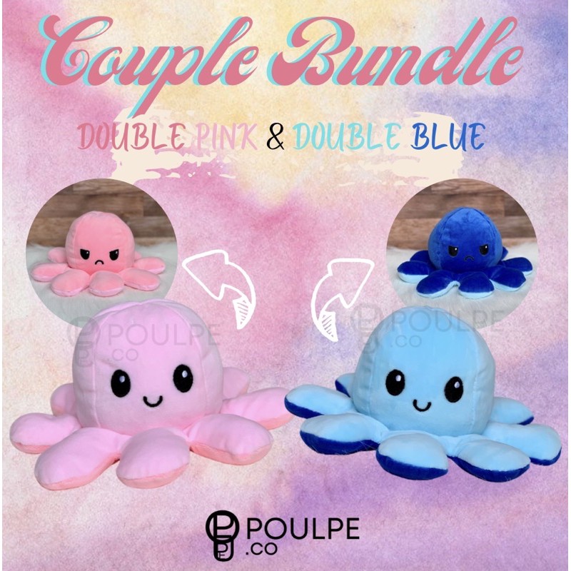 Jual Reversible Octopus Doll Boneka Gurita Viral TikTok - COUPLE BUNDLE ...